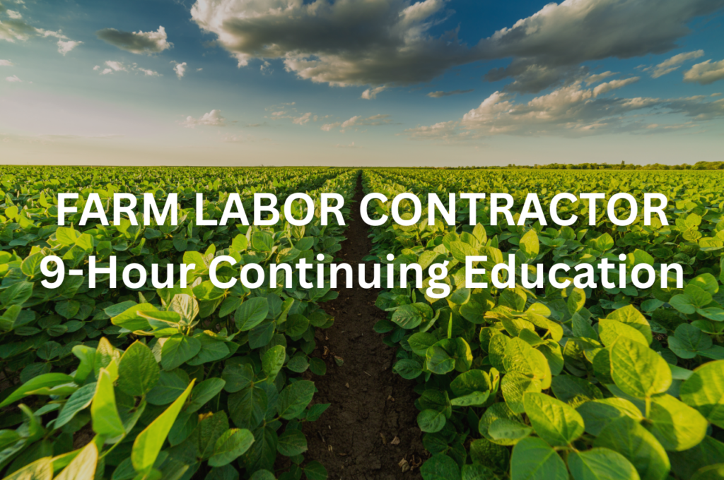 Farm Labor Contractor (Online – English) – Training Institute, SCCCD